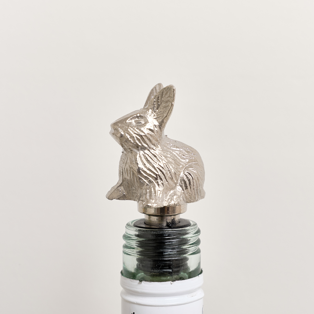 Silver Rabbit Shaped Bottle Stopper | Flora Furniture