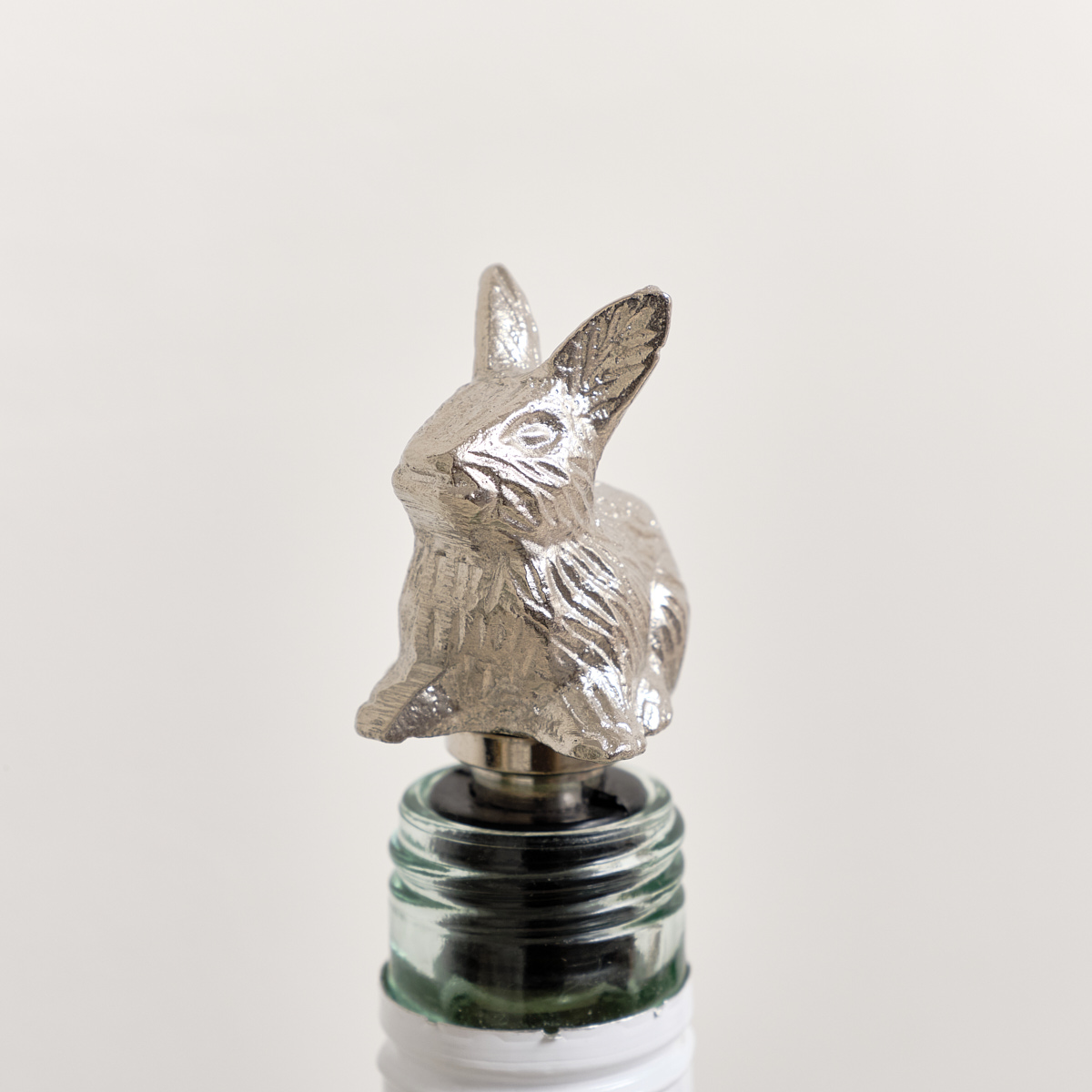 Silver Rabbit Shaped Bottle Stopper | Flora Furniture