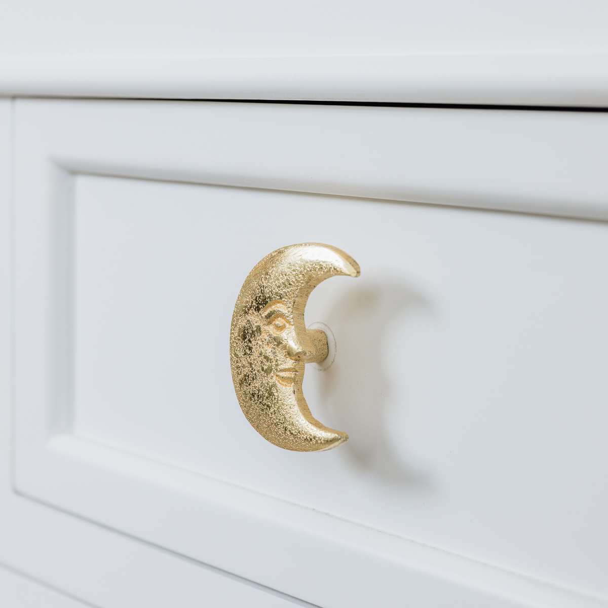 Gold Crescent Moon Drawer Knob | Flora Furniture