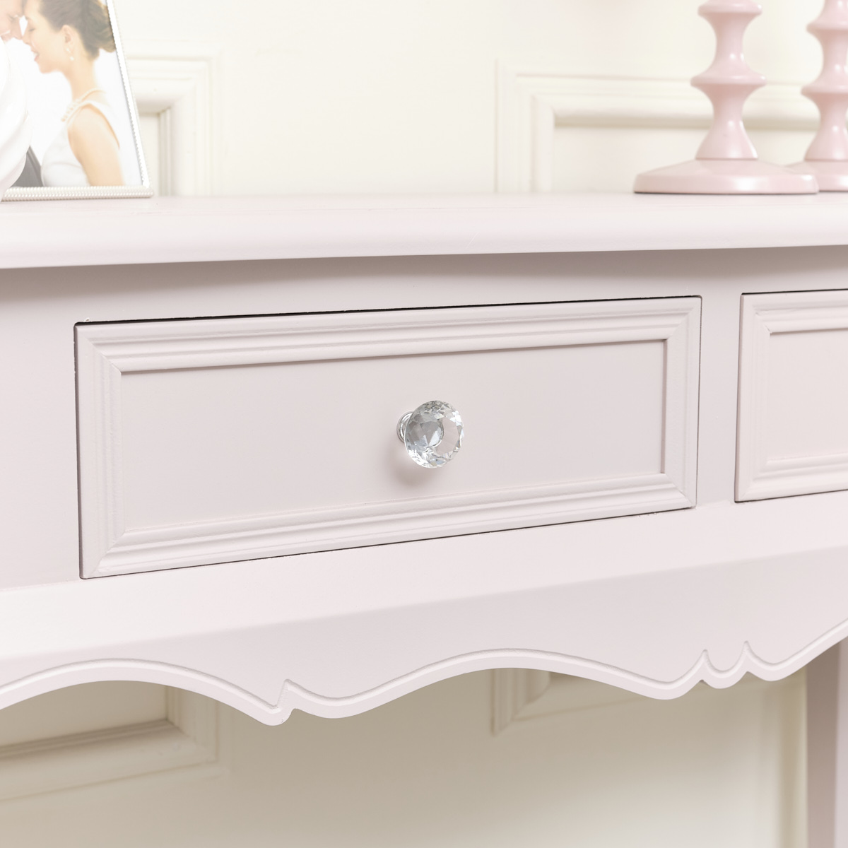 Pink Console / Dressing Table - Victoria Pink Range | Flora Furniture
